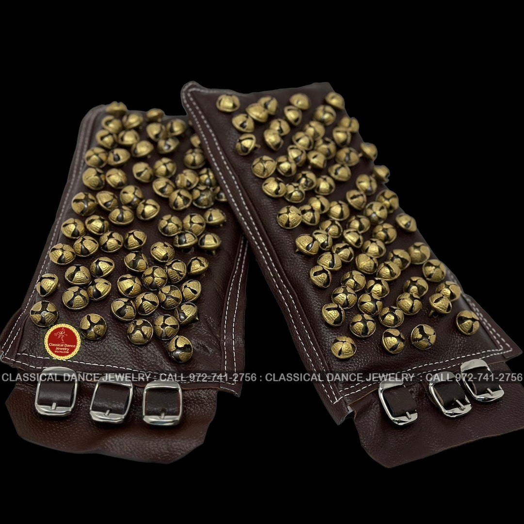 Brown Leather BELLS | Salangai Ghungroo Anklet Payal | Bharatanatyam ...
