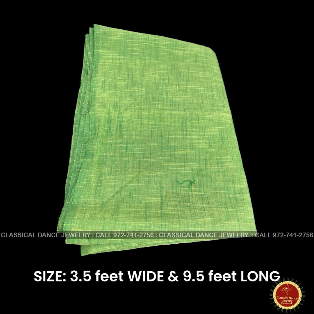 GREEN Cotton Cloth for Puja | Pure Natural (3 Meters) Back Drop Fabric ...