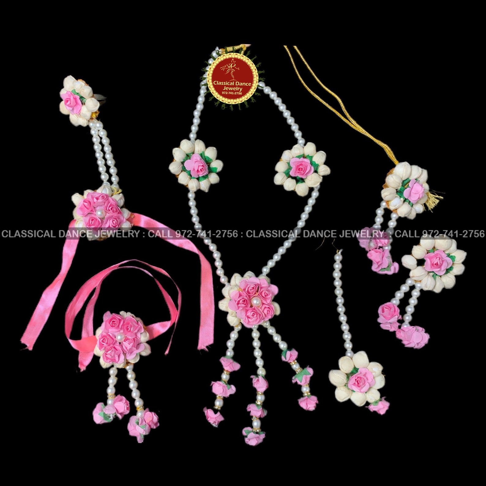 Pink Color Phool Flower Indian Jewelry | Bridal/wedding/babyshower ...