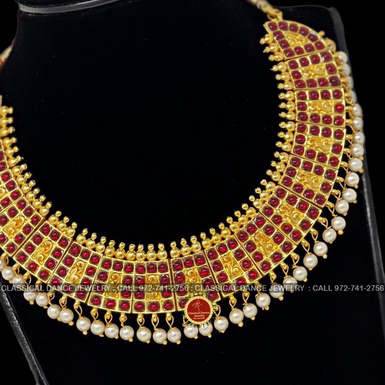 Kemp Temple Choker Poothali Indian Jewelry | Bharatanatyam Kuchipudi ...