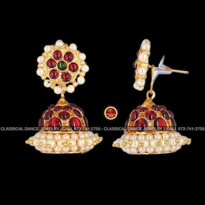 3 PC Temple Center Green Kempu Dance Indian Jewelry | Bharatnatyam ...
