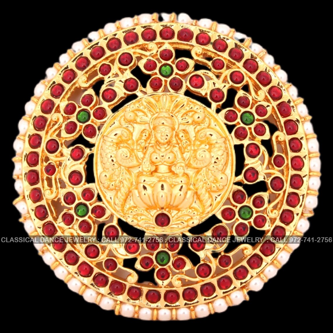 Traditional Kemp Temple Indian Jewelry Lakshmi Rakodi - Etsy