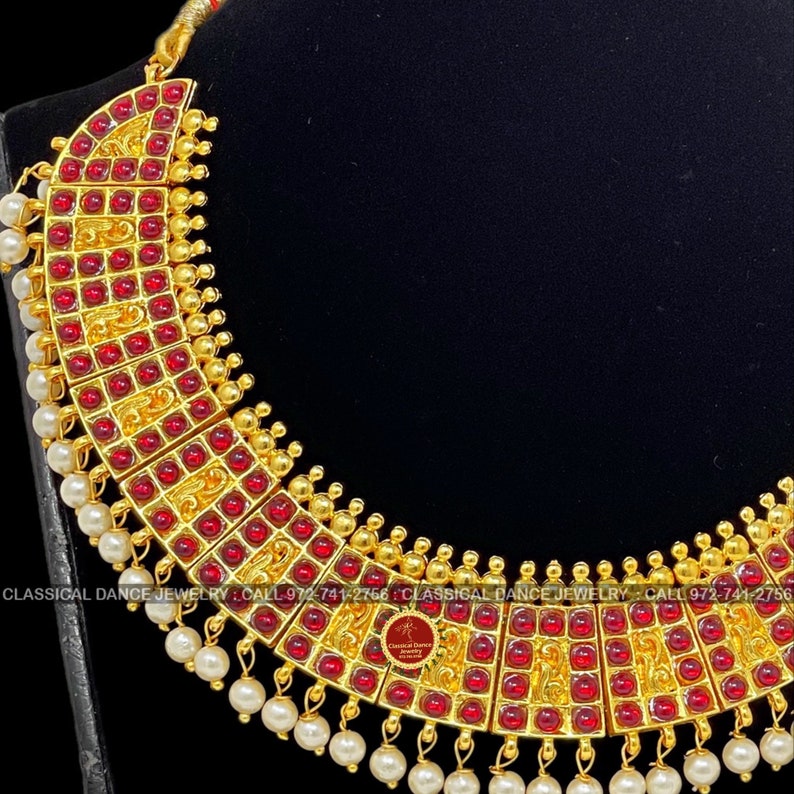 Kemp Temple Choker Poothali Indian Jewelry | Bharatanatyam Kuchipudi ...