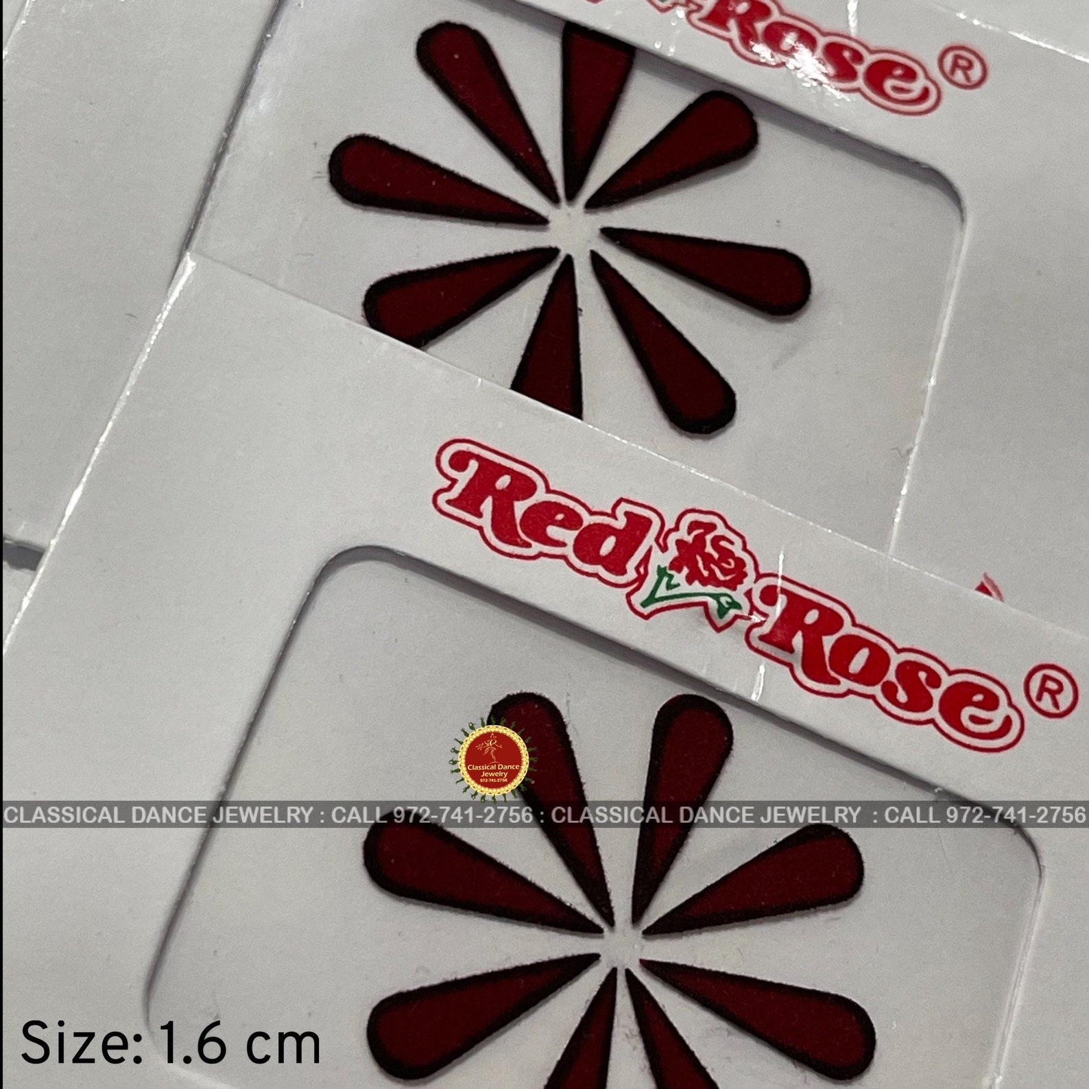TEARDROP 1.6 Cm Long Bindi Sticker Kumkum Maroon BLACK BORDER ...