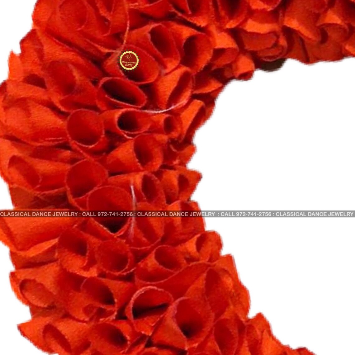 Orange Satin Folded Round Cut Flowers | Bharatanatyam Kuchipudi Dance ...