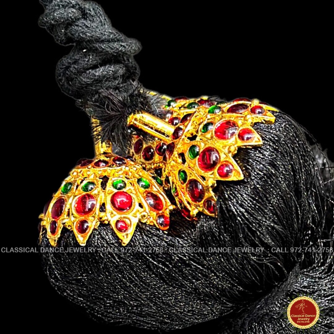 Traditional Temple Indian Jewelry Tassel Jada Kunjalam Kuchulu Kupullu ...