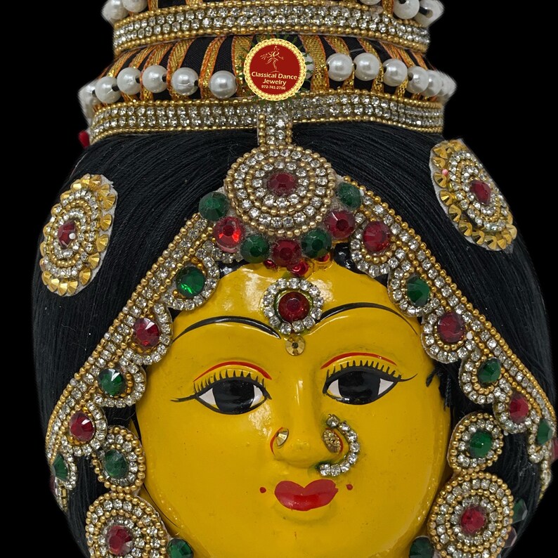 Goddess Varalakshmi Ammavaru Top Koppu Face | Amman Pooja Festivals ...
