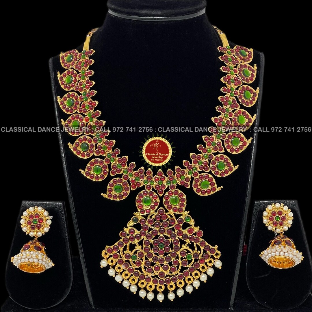 Traditioneller Tempel Kempu Schwere Mangomala Indischer Schmuck ...