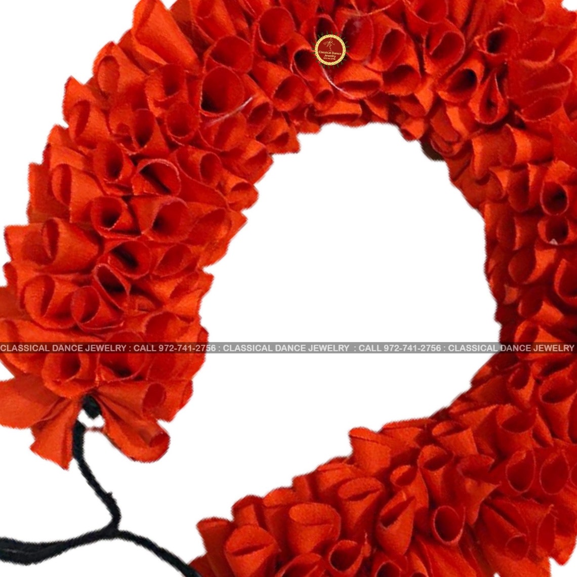 Orange Satin Folded Round Cut Flowers | Bharatanatyam Kuchipudi Dance ...