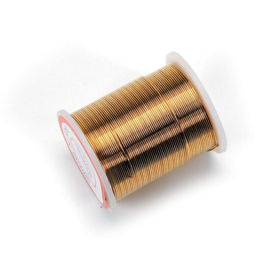 2 Spools 24 Gauge Gold Beading Wire - Etsy