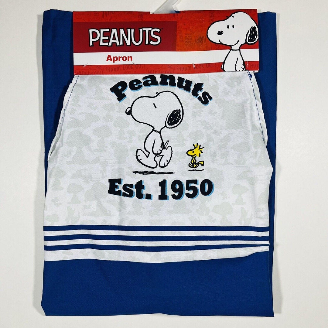 Peanuts Apron Christmas Snoopy Woodstock Est. 1950 Charles Schultz - Etsy