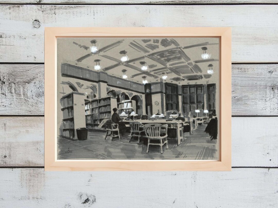 Westmount Public Library Art Print Detailed Pen and Ink Illustration by ...