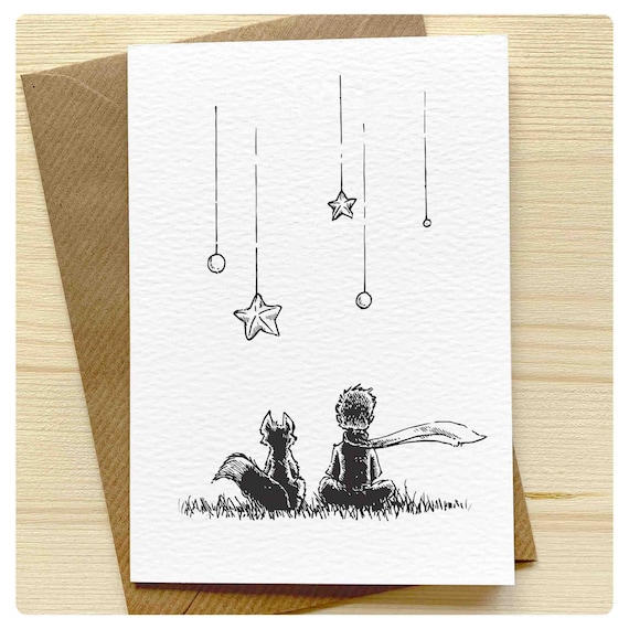 The Little Prince Greeting Card Inspired by the Little | Etsy