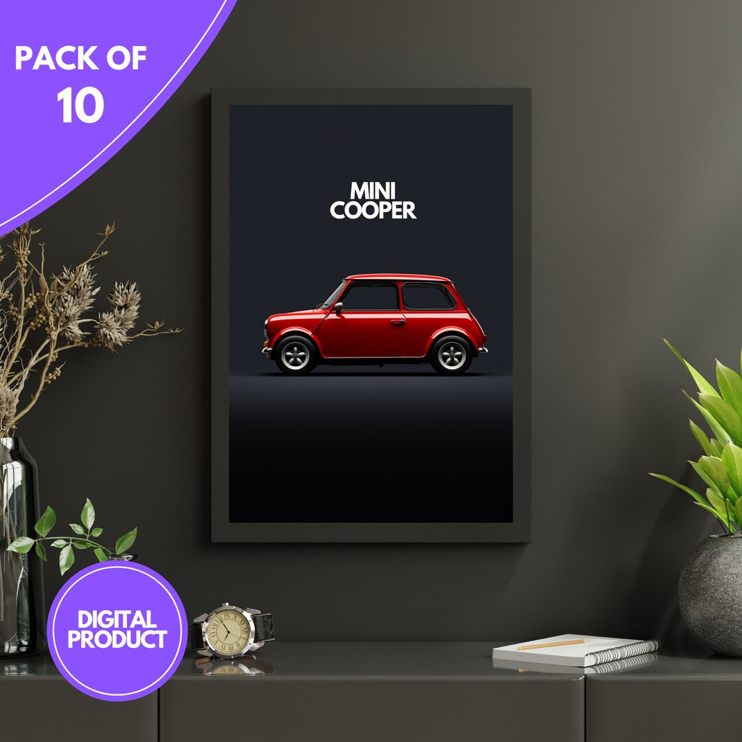 Digital Printable Car Posters Pack of 10 Supercar Print, Vintage Car ...