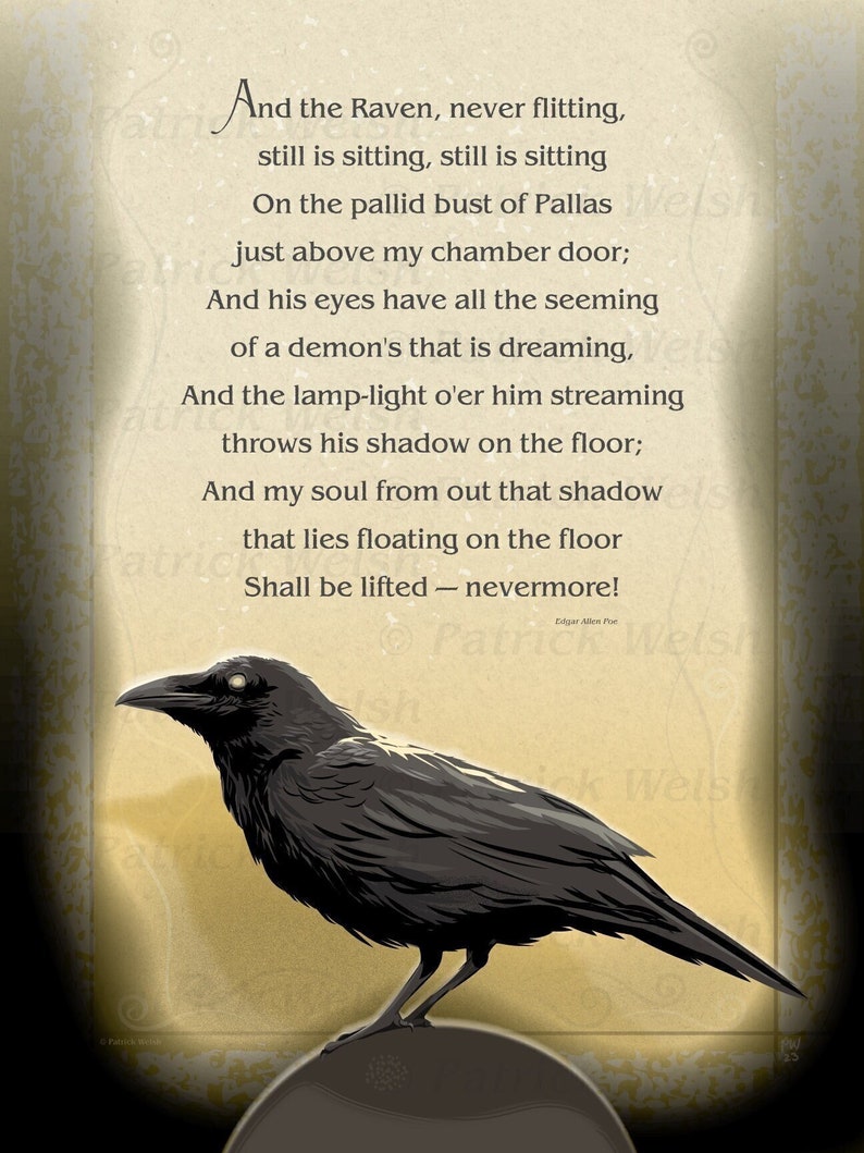The Raven - an Original Digital Illustration Created by Patrick Welsh ...