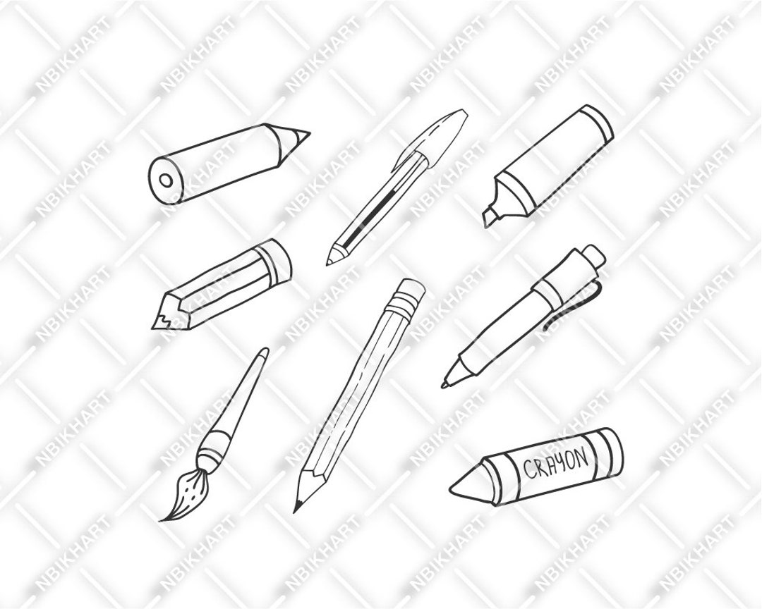 Pen SVG Bundle, Pen Cut File for Cricut, Pen PNG Clipart, Pen ...