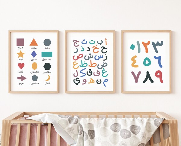 Arabic Alphabet Poster by Farasha Prints High Resolution - Etsy Canada