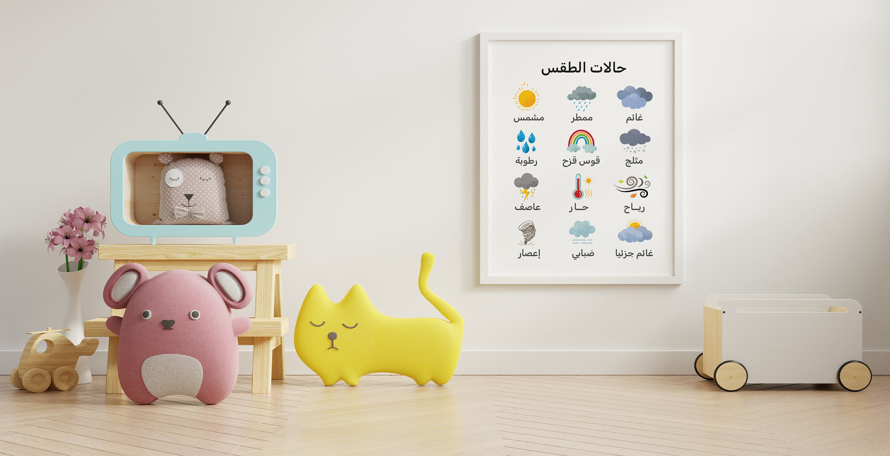 Weather Arabic Poster, Educational Wall Art, Arabic Language Learning ...
