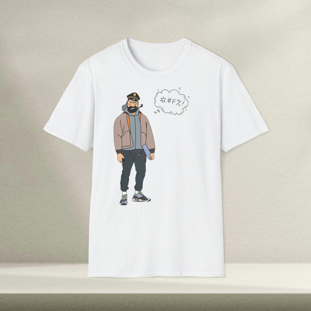 Tshirt, Modern Captain Haddock, 100% Cotton, 6 Color Choices - Etsy