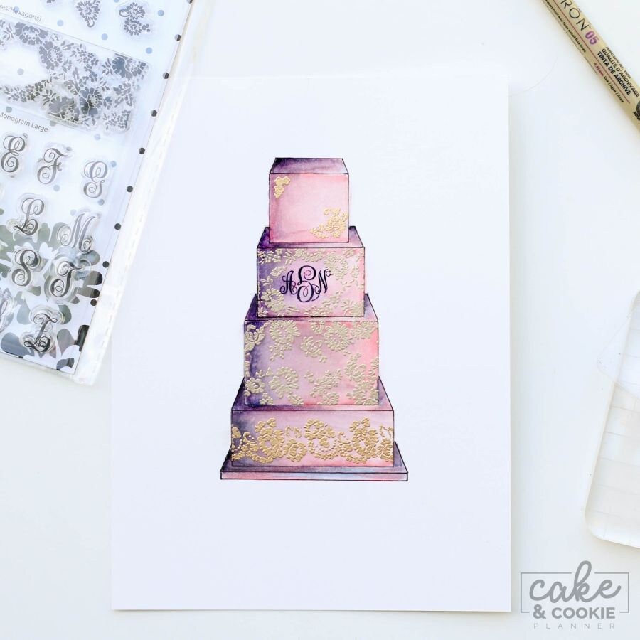 Cake Sketching Stamps by Avalon Cakes | Etsy