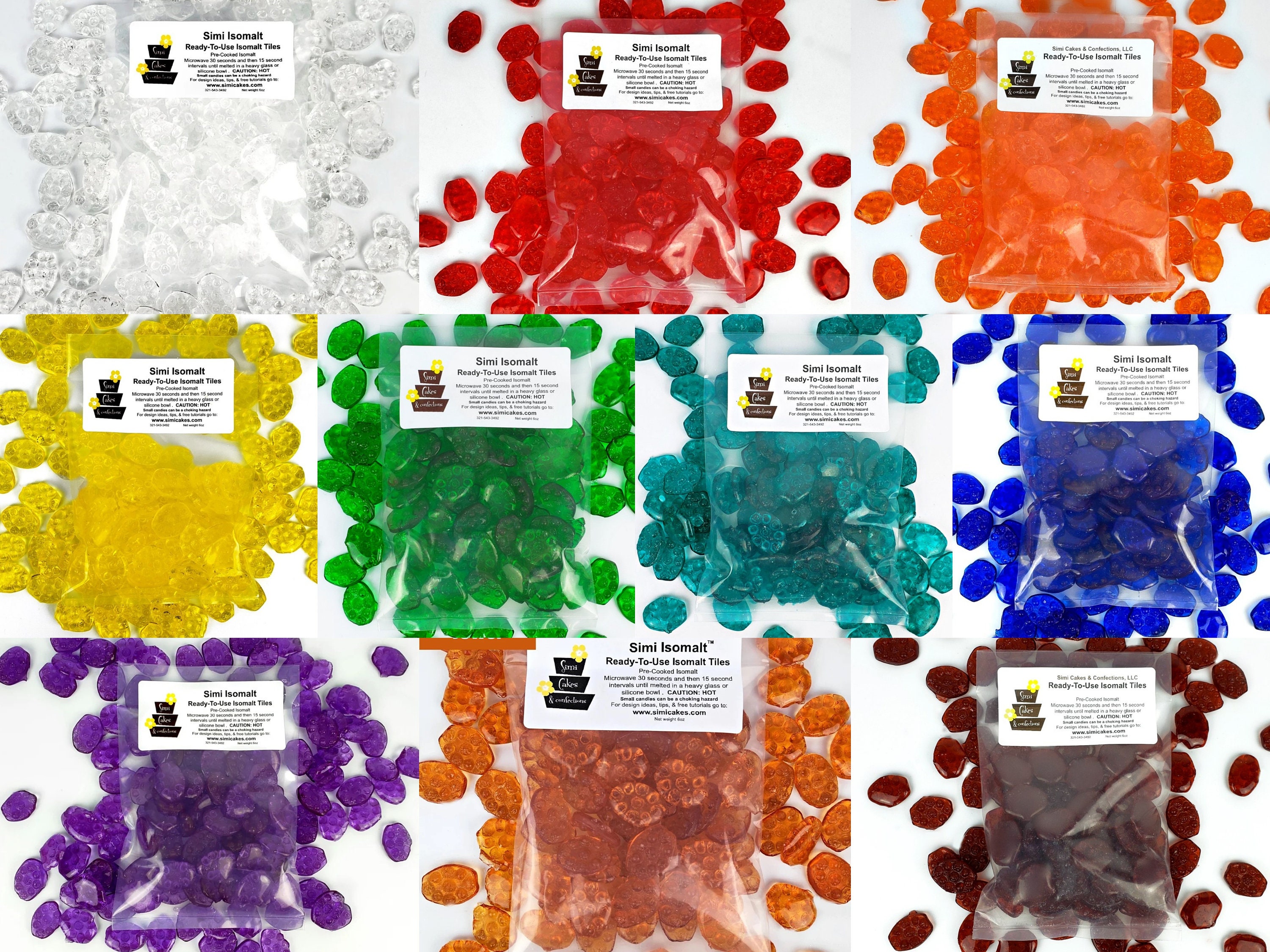 Isomalt Simi Cakes Ready-to-use Precooked Tiles (select a Color!) - Etsy