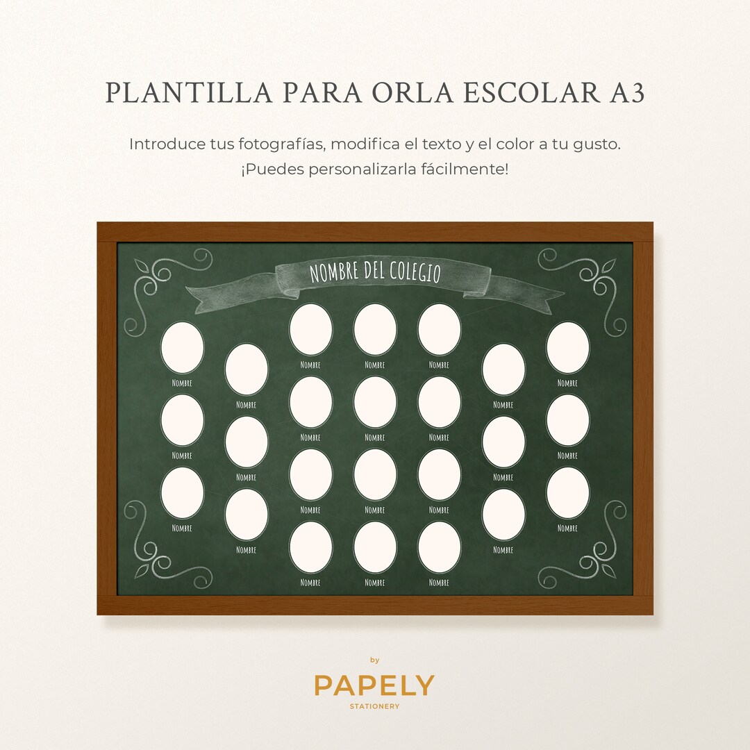 A3 School Photo Template, Class Photo Template, Children's Border ...