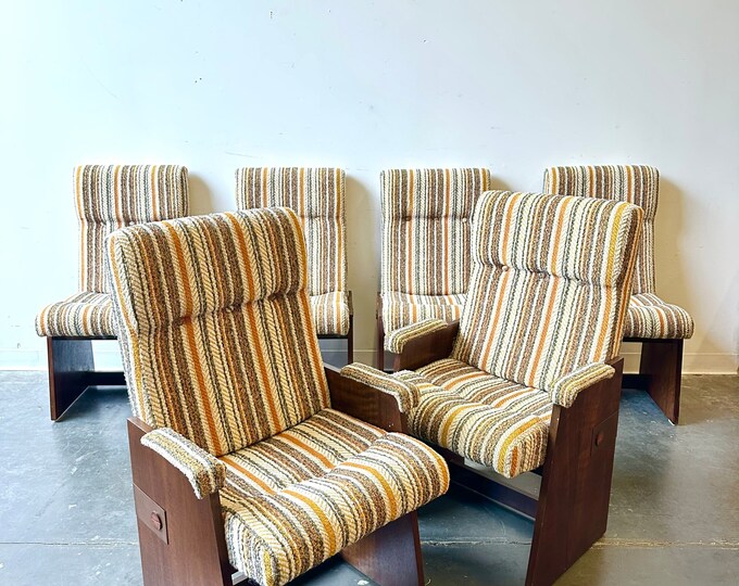 Brutalist Style Chairs by Lane Furniture - Please Note That Shipping is ...