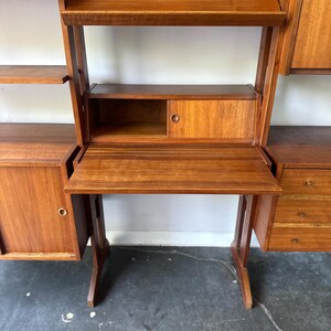 Mid Century Modern Walnut MODULAR Free Standing WALL UNIT / Room ...