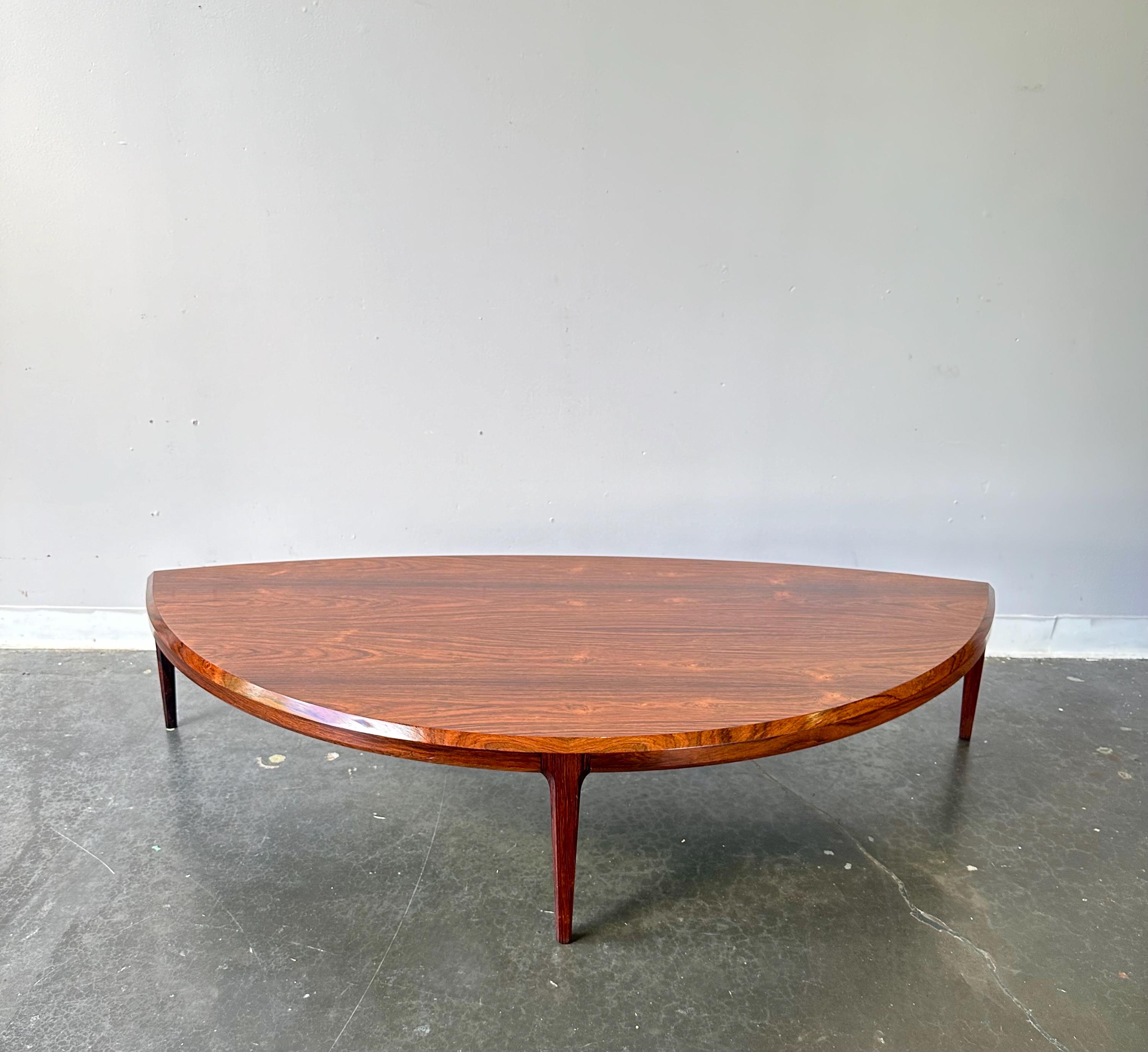 Danish Mid Century Rosewood Half Moon Coffee Table Circa 1960 - Etsy