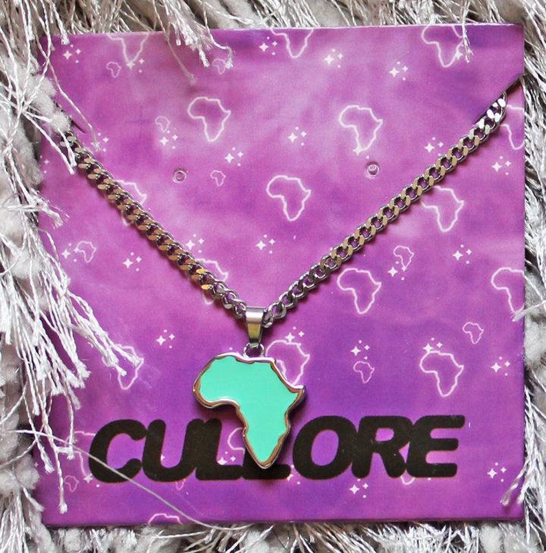 Africa Map Pendant 8 Colors Snake or Curb Chain Option - Stainless ...