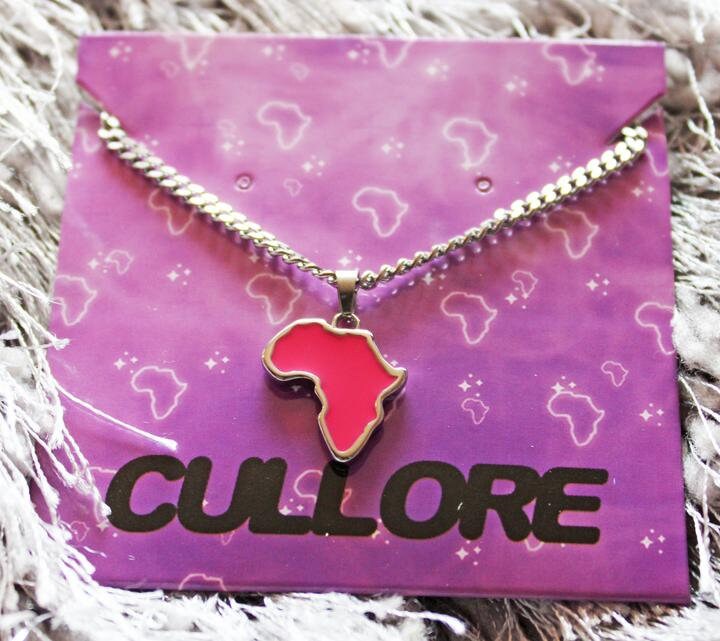 Africa Map Pendant 8 Colors Snake or Curb Chain Option - Stainless ...