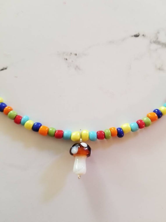 Mushroom bead necklace store