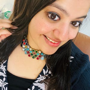 Ruby Green Designer Statement German Silver Necklace Set,indian Jewelry ...