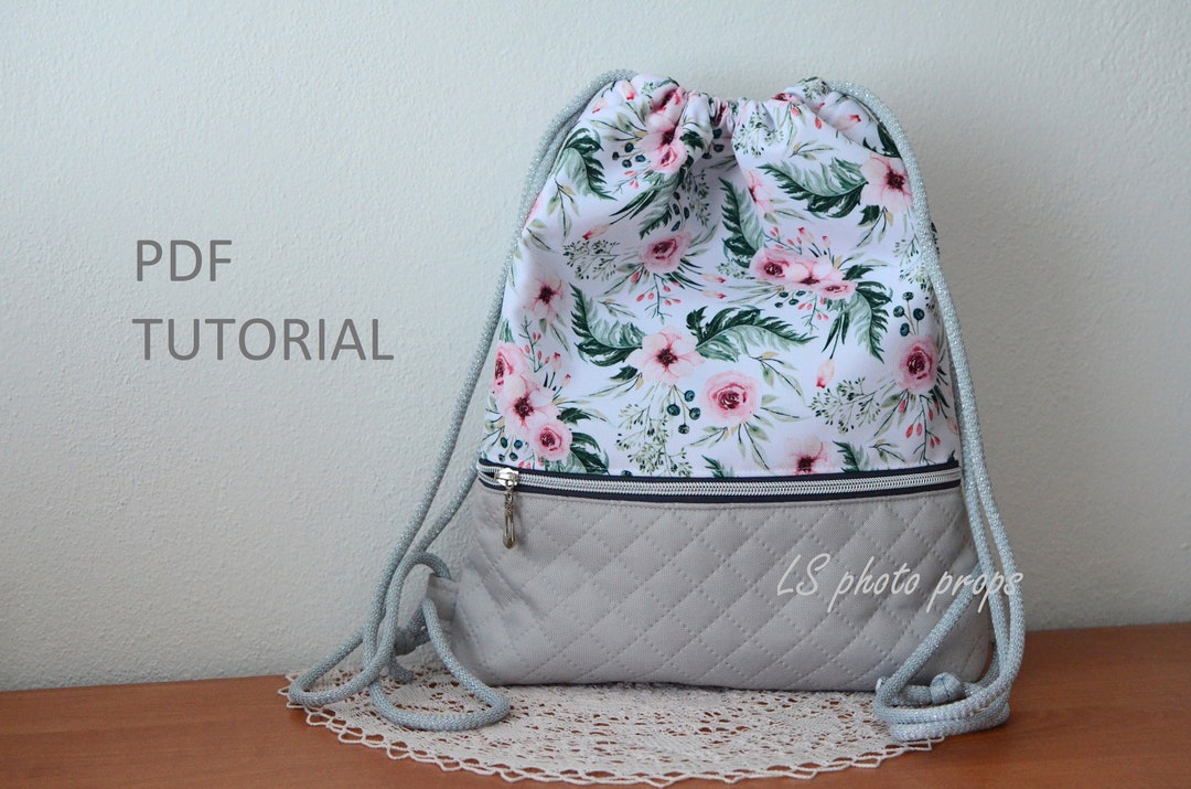 Drawstring Backpack, Drawstring Bag, Bag Tutorial, Sewing Backpack ...