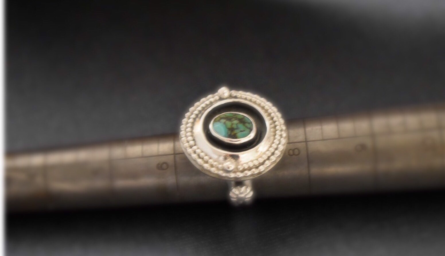 Sterling Silver Round Shadow Box Ring With Oval Number Eight - Etsy