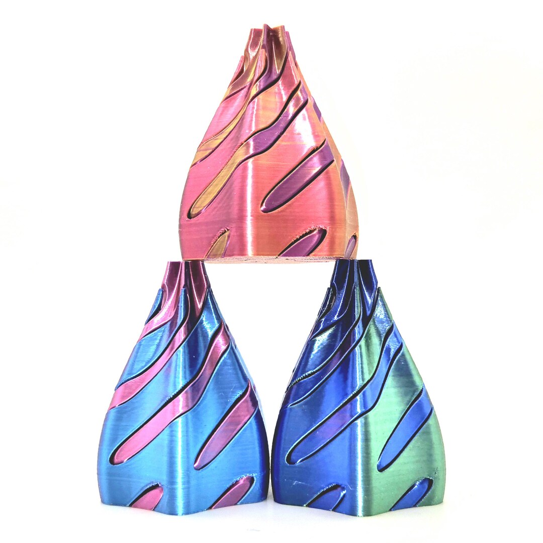 Impossible Passthru Desk Toy Fidget Spinner Vortex Toy 3D Printed Shiny ...