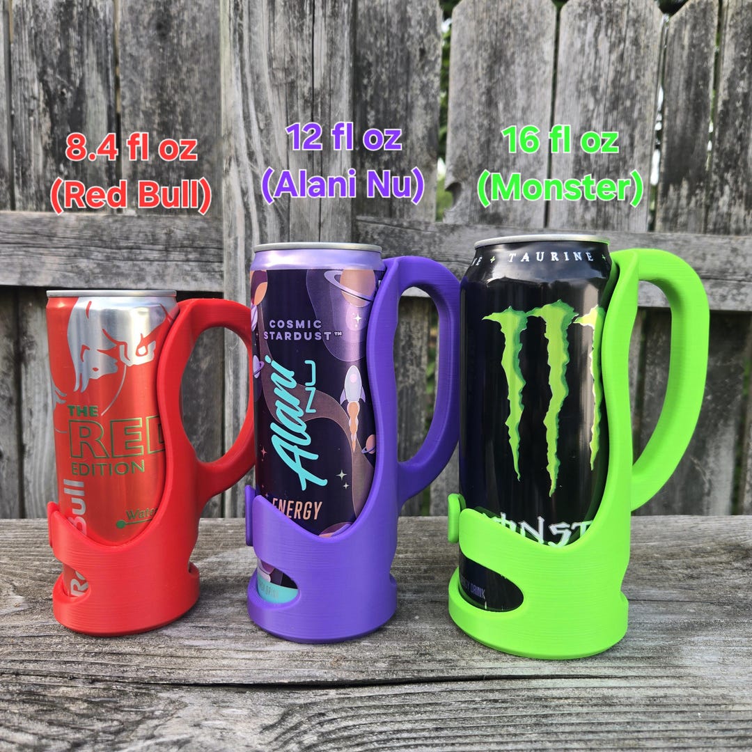 3D Printed Slim Can Holder With Handle – Fits Alani & Celsius 12 Fl Oz ...