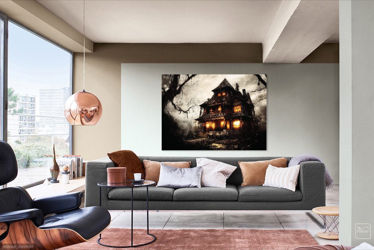 Haunted House | Haunted Mansion | Halloween Wall Art Printable ...