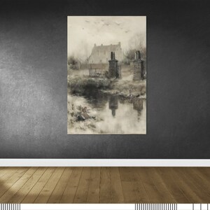 Haunted House Halloween Printable Wall Art | Phantom Manor Print ...