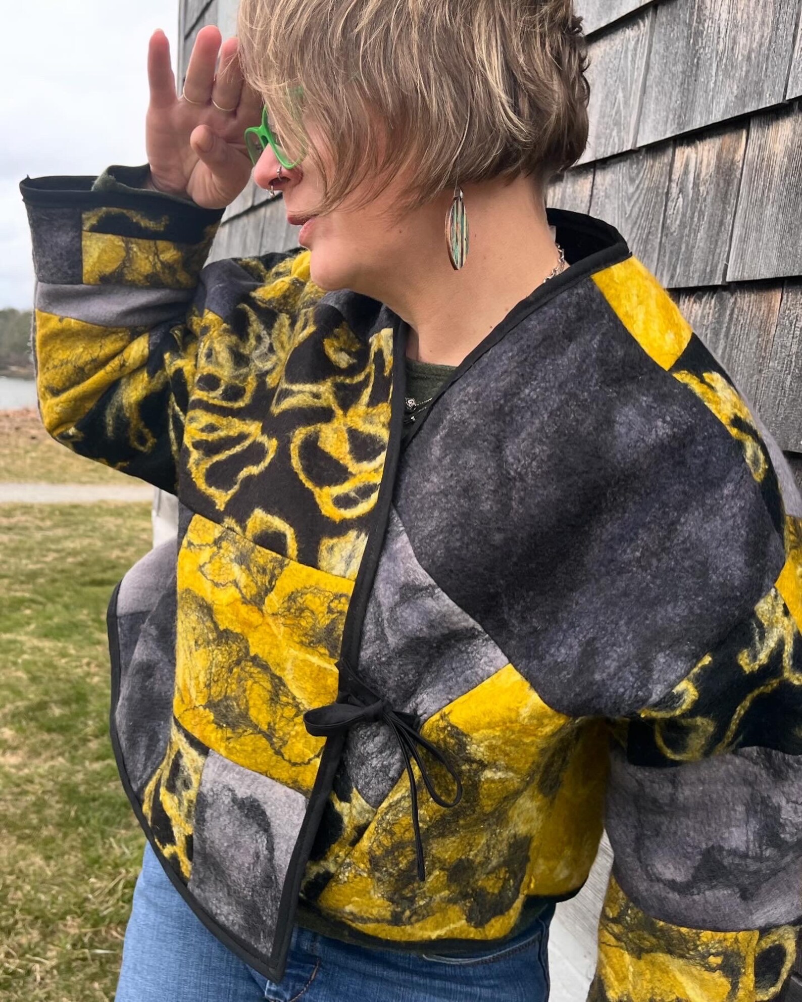 OOAK Handmade Patchwork Felt Cardigan Coat - Etsy