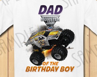 Monster jam birthday shirt | Etsy