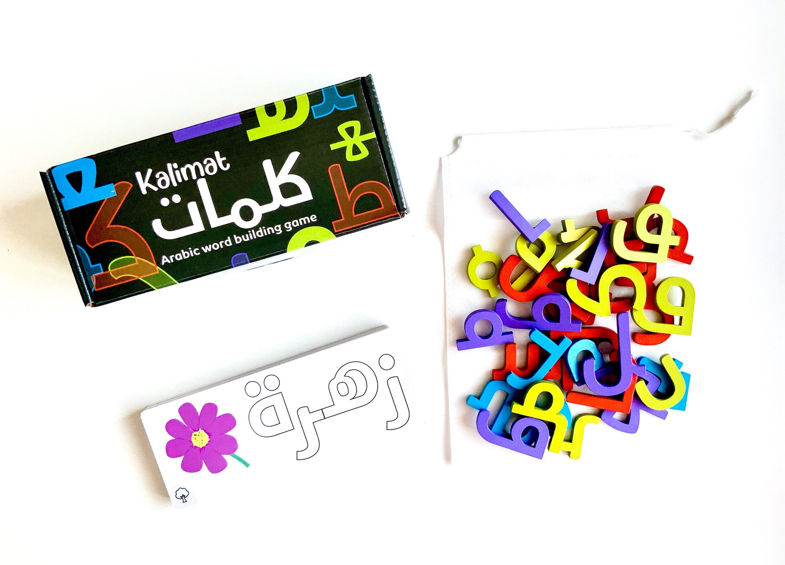 Kalimat - Arabic Word Building Game. Arabic Alphabet. Arabic Flashcards ...
