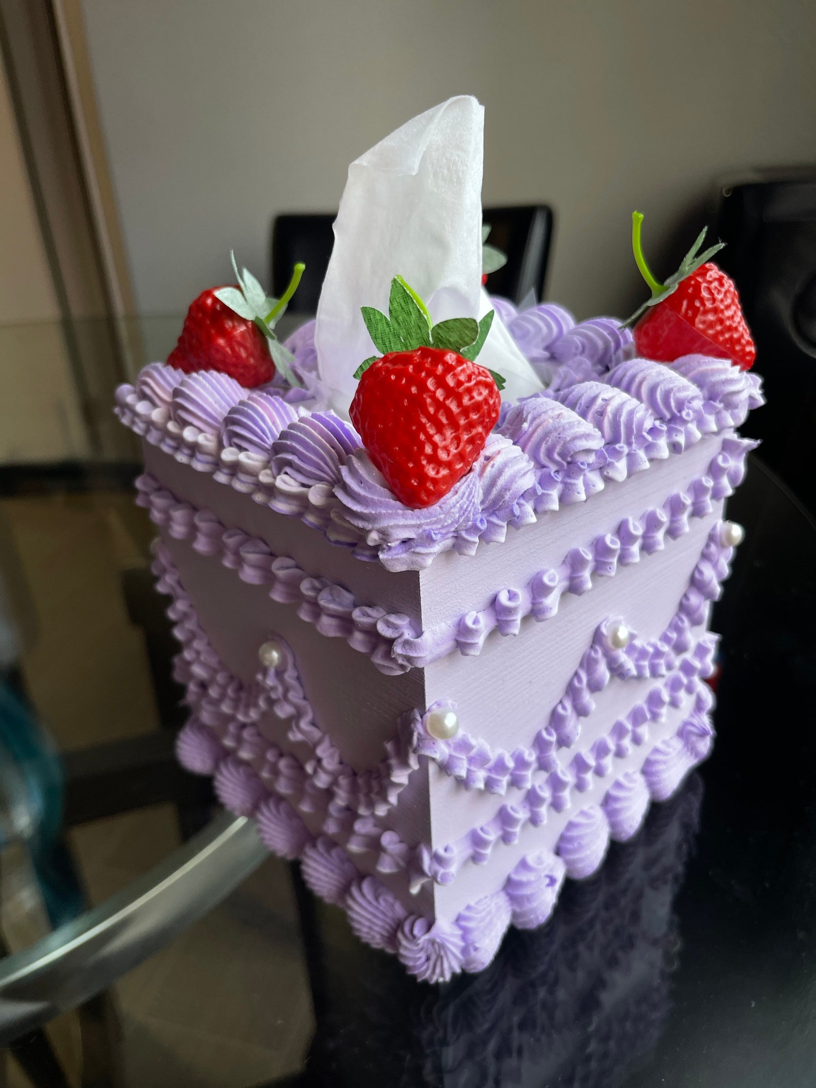 Lavender Cake Tissue Box Cover - Etsy