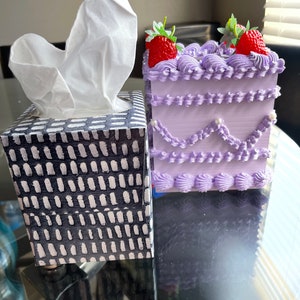 Lavender Cake Tissue Box Cover - Etsy