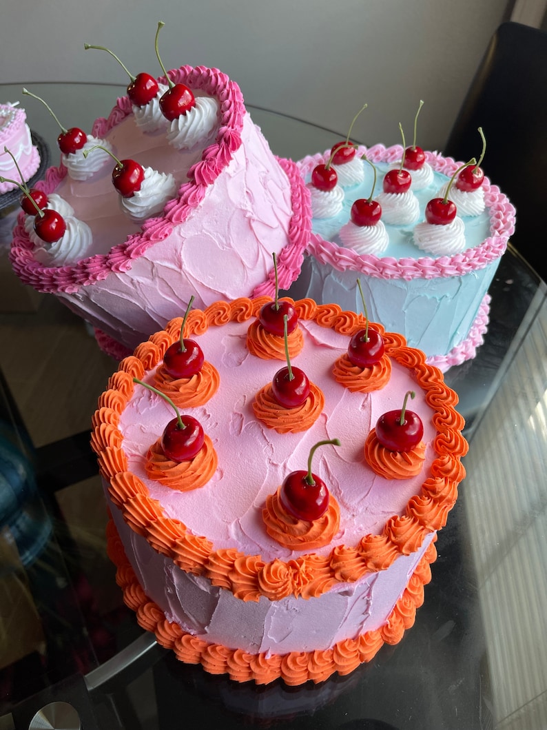 Custom Fake Cake/8inch/retro Cake/kitsch Cake/fake Food Prop/coffee ...