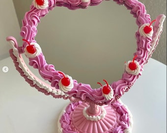Fake Cake Sprinkle Vanity Mirror - Vintage Style Room Decor - Heart ...