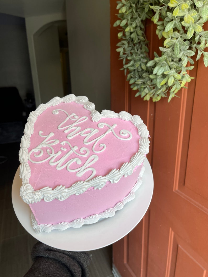 Custom Heart Cake / 8 Inch Cake /Y2K / Heart Cake / Viral Cake - Etsy ...