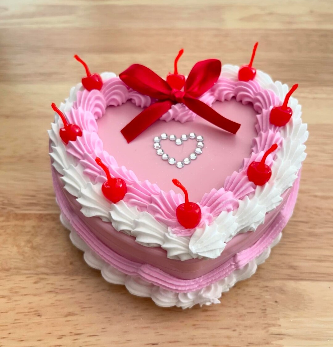 READY TO SHIP - Fake Cake Jewelry Box, Trinket Box, Heart Shaped Cake ...