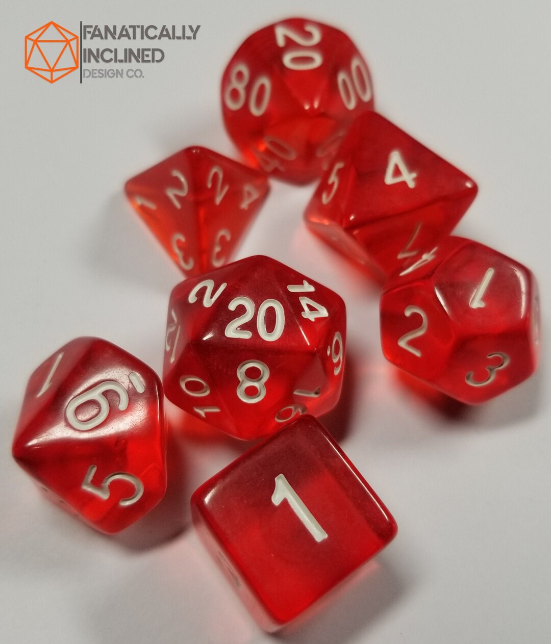 Scarlet Red Prismatic Orb Dice DND Dungeons and Dragons D20 Critical ...