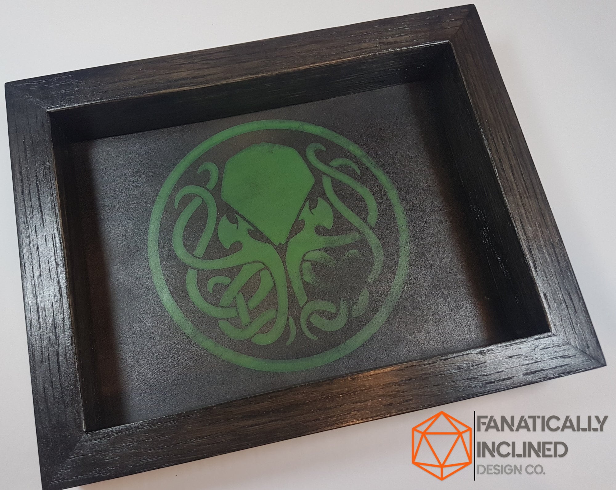 Role Playing Games Toys & Games Cthulhu Wood Leather Oak Dice Tray EDC ...